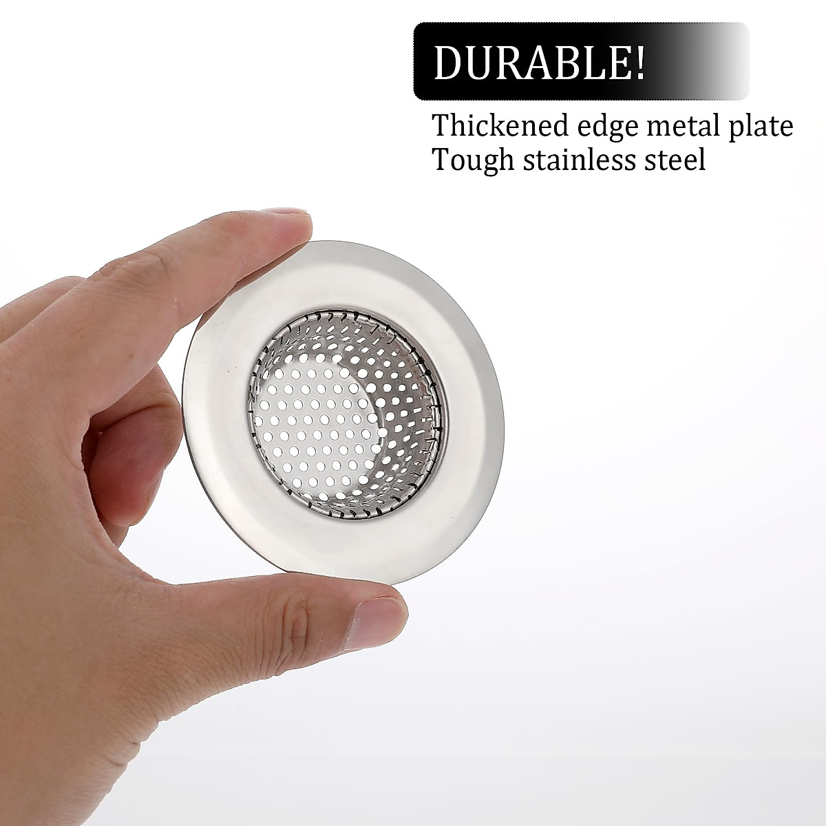 2PCS Bathtub Drain Strainer 2.83 inch Stainless Steel Shower Drain Hair Catcher Shower Bathtub Drain Cover Bathroom Sink Strainer Filter Basket for Sink Wash Basin Floor Drain