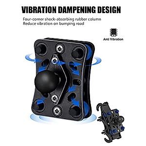 ZIDIYORUO Motorcycle ATV Phone Holder, Aluminum Heavy Duty Phone Mount for Motorcycle Universal 7/8"-9/8" Handlebars, Fit for All iPhone 14 13 12 Pro Max Android Samsung Smart Devices