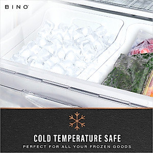 BINO | Plastic Storage Bins, Large | The SOHO Collection | Multi-Use Organizer Bins | Built-in Handles | BPA-Free | Pantry Organization | Home Organization | Fridge Organizer | Freezer Organizer