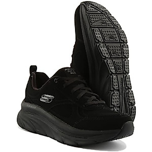 Skechers womens D'lux Walker Sneaker, Bbkblack Black, 9.5 US