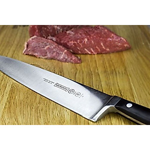 Mundial 5100 Series Black Cooking Knife, 10-Inch Chef's Knife, Polycarbonate Handle, for meat and vegetables, Fully Forged Carbon Stainless Steel