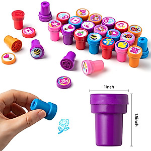 JOYIN 100 Pcs Valentine's Themes Stamper, 25 Designs Arts and Crafts Stamper for Valentines Day Party Favors, Classroom Exchanging Gifts, Classroom Holiday Reward Prizes