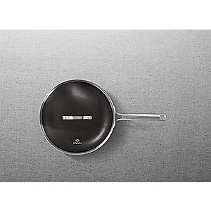 Calphalon Nonstick Frying Pan with Lid and Stay-Cool Handles, Dishwasher Safe, 12-Inch, Grey