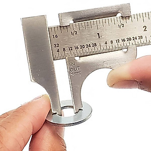 General Tools Slide Caliper #729, 16th and 32nd Graduation, 0 to 4-Inch Range, Inside and Outside Measurement