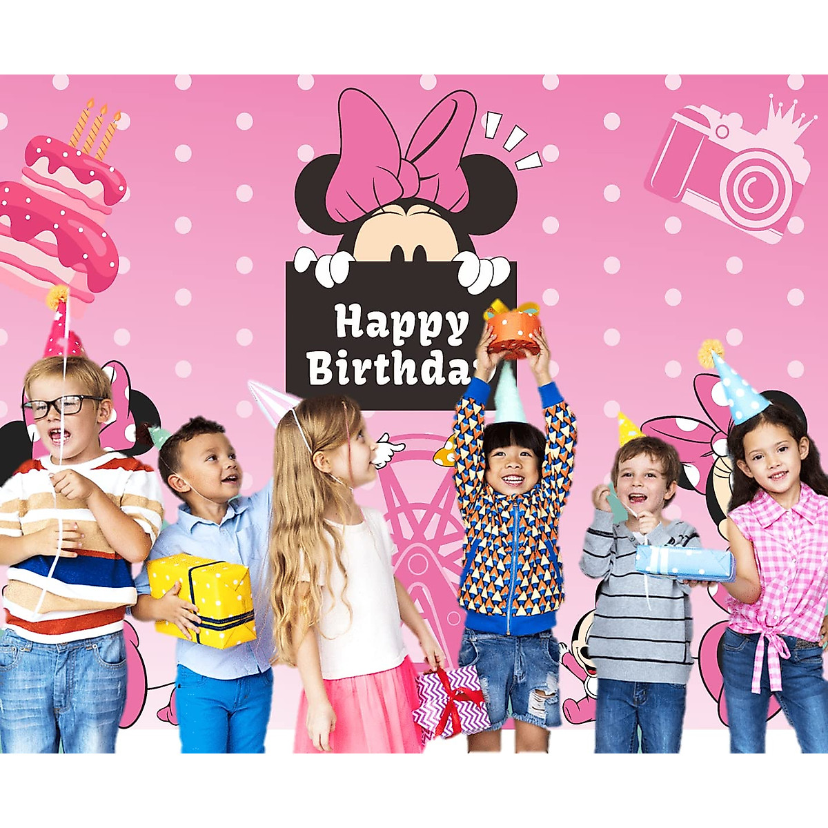 Mickey Mouse Birthday Party Decorations, Mickey Mouse Party Supplies Set for Girl’s/Boy’s with Balloons Garland kit, Mickey Mouse Backdrop 7x5ft, Mickey Mouse Foil Balloons