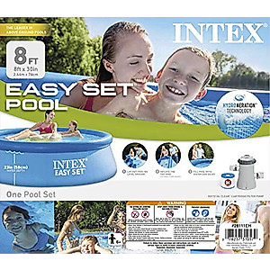 Intex 8ft X 30in Above-Ground Pool Easy Set Pool Set with Filter Pump
