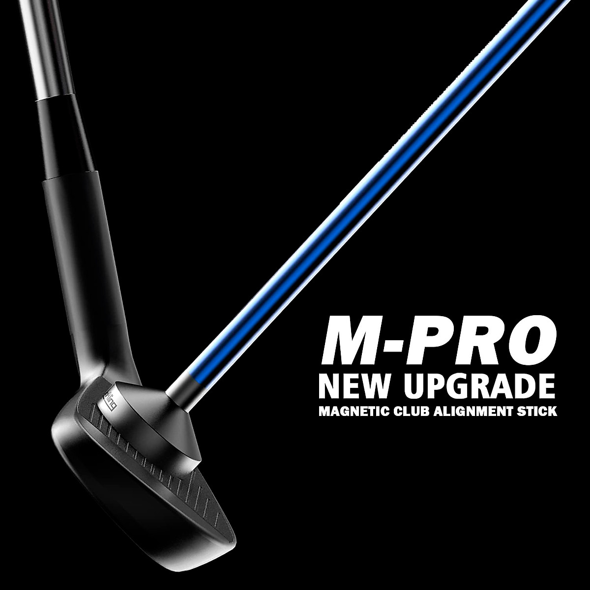 SisterAling Golf Alignment Rods | Golf Training Aid with Industrial Strength Magnet Strong Hold to Golf Clubs Stick Face | Golf Club Aimer Stick Accessories for Golf Shot Swing Practice Traine (Blue)