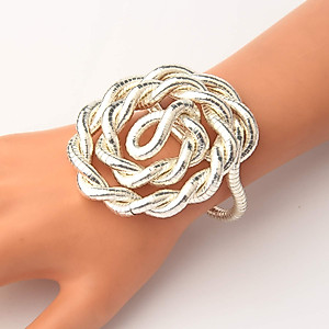 BNQL Bendable Snake Necklace Flexible Multi-purpose Necklace (Silver)