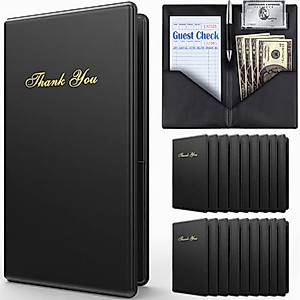 Budgetizer Check Presenters for Restaurants – 20 Pack Guest Check Books for Servers – Check Holder – Check Book