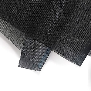 Solar Window Screen Mesh, Anti-UV Solar Screen Fabric Replacement 55" x 118", Adjustable Pollen/Dust/Floc/Rain Barrier Net for Windows, Door, Patio (Black)