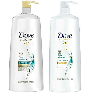 Dove Nutritive Solutions Daily Moisture, Shampoo and Conditioner Duo Set, 40 Ounce Pump Bottles