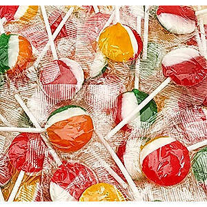 Fruit Lollipops Hard Candy, Bulk Pack 2 Pounds (75 Count), Party Favors, Pinata Stuffers