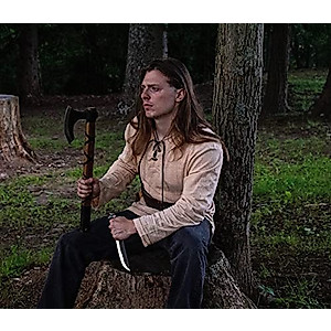 Sons of Odin Viking Knife Raven Head Hilt with Leather Sheath - High Carbon Steel Blade - Norse Knife for Hunting & Camping