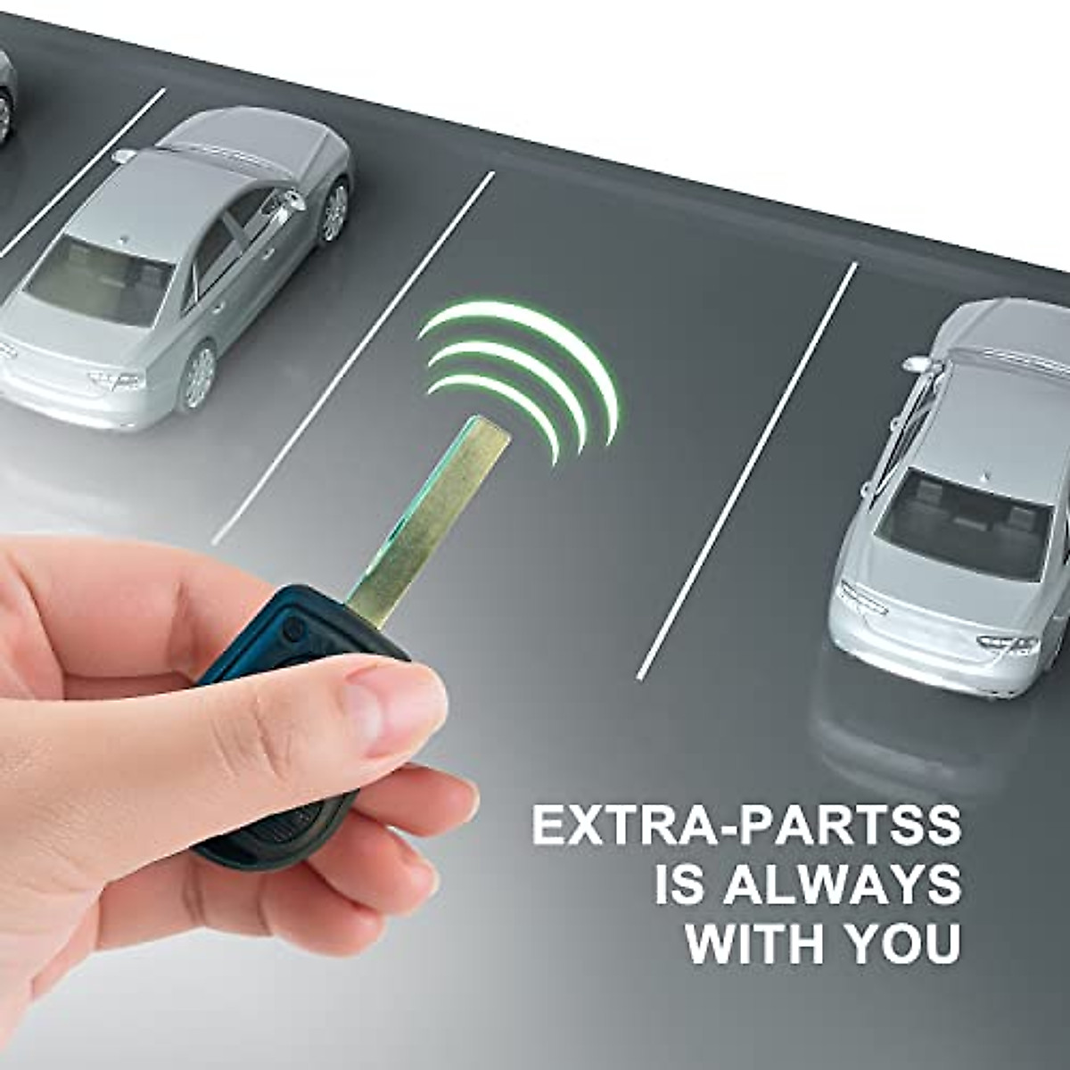 (Single) Extra-Partss Car Key Fob Replacement for 2002-2006 Land Rover Range Rover 3 Button Remote LX8FZV 267K1268 83G00040 (1)