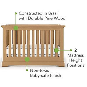 Child Craft Jordyn Euro 4-in-1 Convertible Crib, Biscotti
