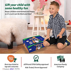 Born Toys Kids Dress Up Costumes for Toddlers - Washable Play Outfits for Boys & Girls, Ages 3-7 (Worker, Chef, Gardener)