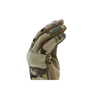 Mechanix Wear: FastFit Tactical Gloves with Elastic Cuff for Secure Fit, Work Gloves with Flexible Grip for Multi-Purpose Use, Durable Touchscreen Capable Safety Gloves for Men (MultiCam, Small)
