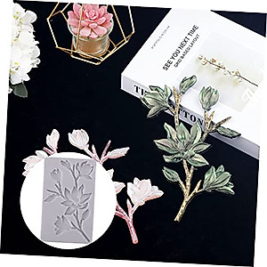 COHEALI Chocolate Molds 1pc Camellia Silicone Mold Cake Stencil Ring Making Tools Accessory Tray Resin Casting Charm Holder for Necklace Camellia Ornament Making Tool Camellia Epoxy Mold