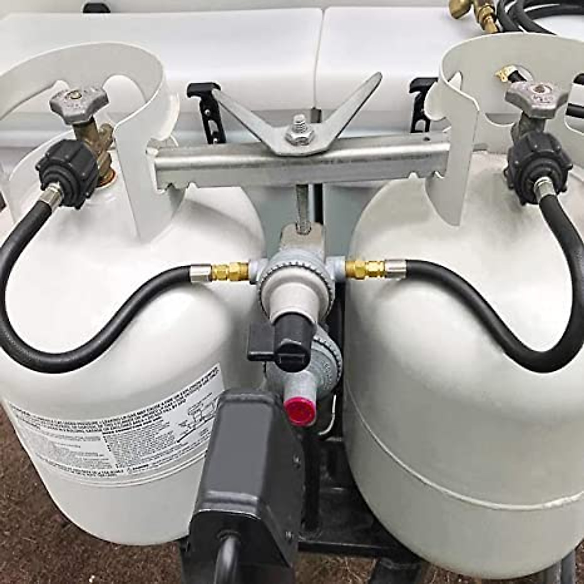 ANPTGHT 2pcs QCC1 Propane Adapter Gas Regulator Valve Fitting with Nut and 1/4" Hose Barb Propane Tank Connectors Adapters