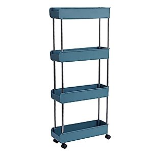 JYDQM Multifunctional Rack Storage Trolley Kitchen Bathroom Household Storage Rack (Color : D, Size : 93.5cm*40.5cm)