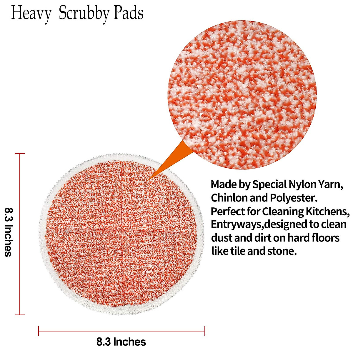 MATFORCA 12 Pack 23159 Mop Pads Compatible with BissellSpinwave 20399 23157 23159 2039A 20393 2039T 2039W 20391 20395 2307 2315A Models Powered Hard Floor Mop, Compare to Part # 1611297 & 1611298