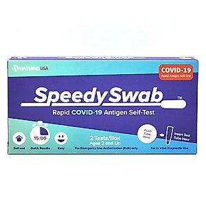 WATMIND USA Speedy Swab Rapid COVID-19 ANTIGEN SELF-Test (2 Tests)