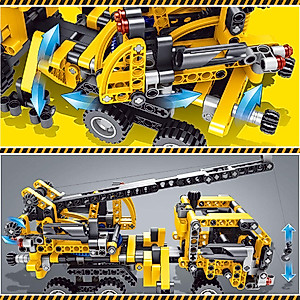 BIRANCO. Crane Truck Building Kit - Educational Learning STEM Building Blocks Toys Gifts for 8, 10, 12 yr Old Kids, Engineering Construction Set for Boys & Girls Age 6, 7, 9, 11, 13 Years Up