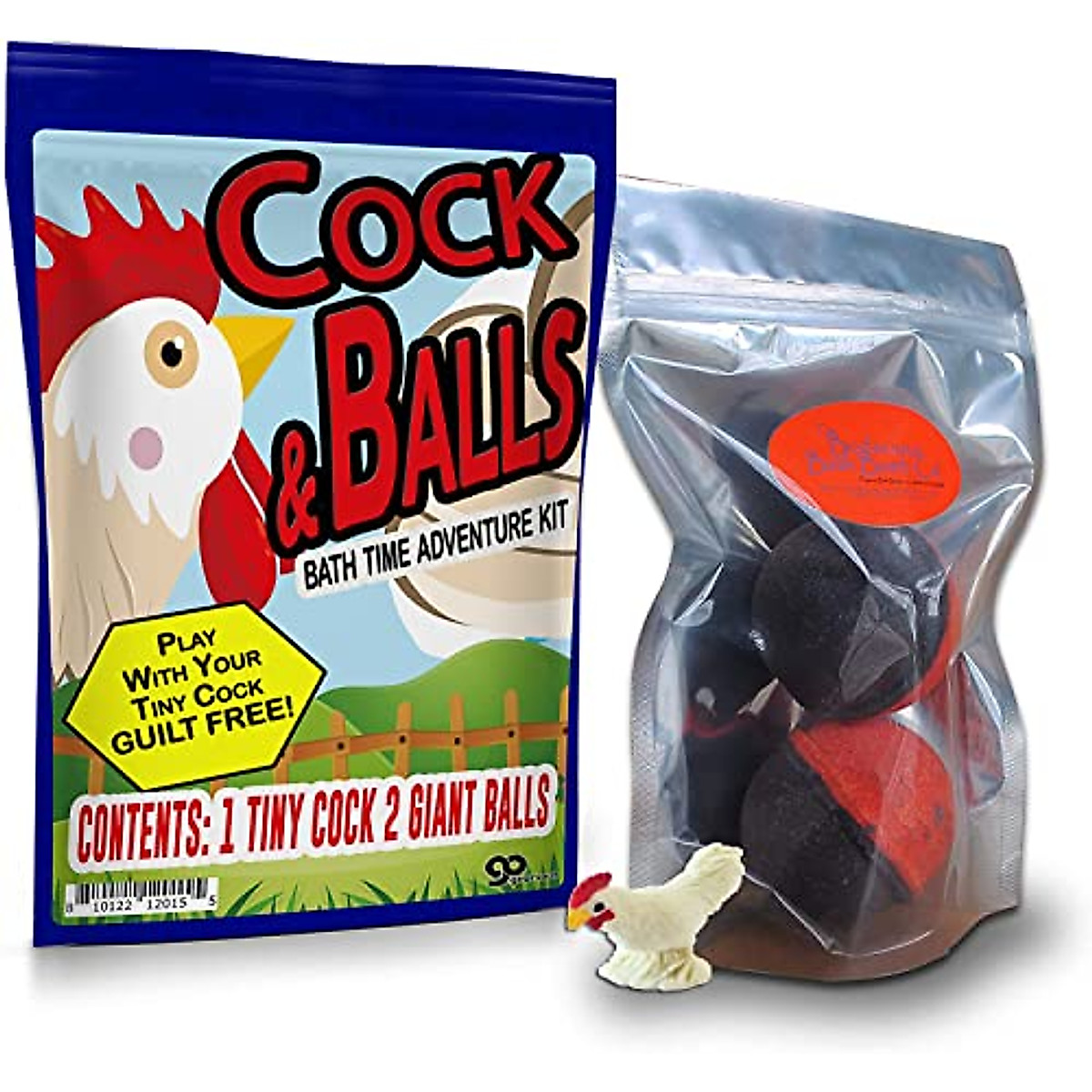 Cock N Balls Bath Time Adventure Kit - Funny Gift for Men and Women - Stocking Stuffer, Adult Gift Baskets, Dirty Santa, Bath Bomb, Bath Products, Spa Gifts for Men, Gag Gifts for Husband