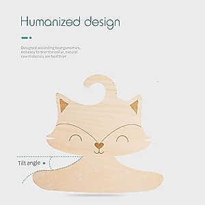 5/10pcs Wooden Cat Kitty Children's Room Baby Coat Kids Cute Hand Clothing for Rack Wood Shaped Hanger Clo Cloth Face Clothes Shirt Wooden Girls Hangers Dress Childrens