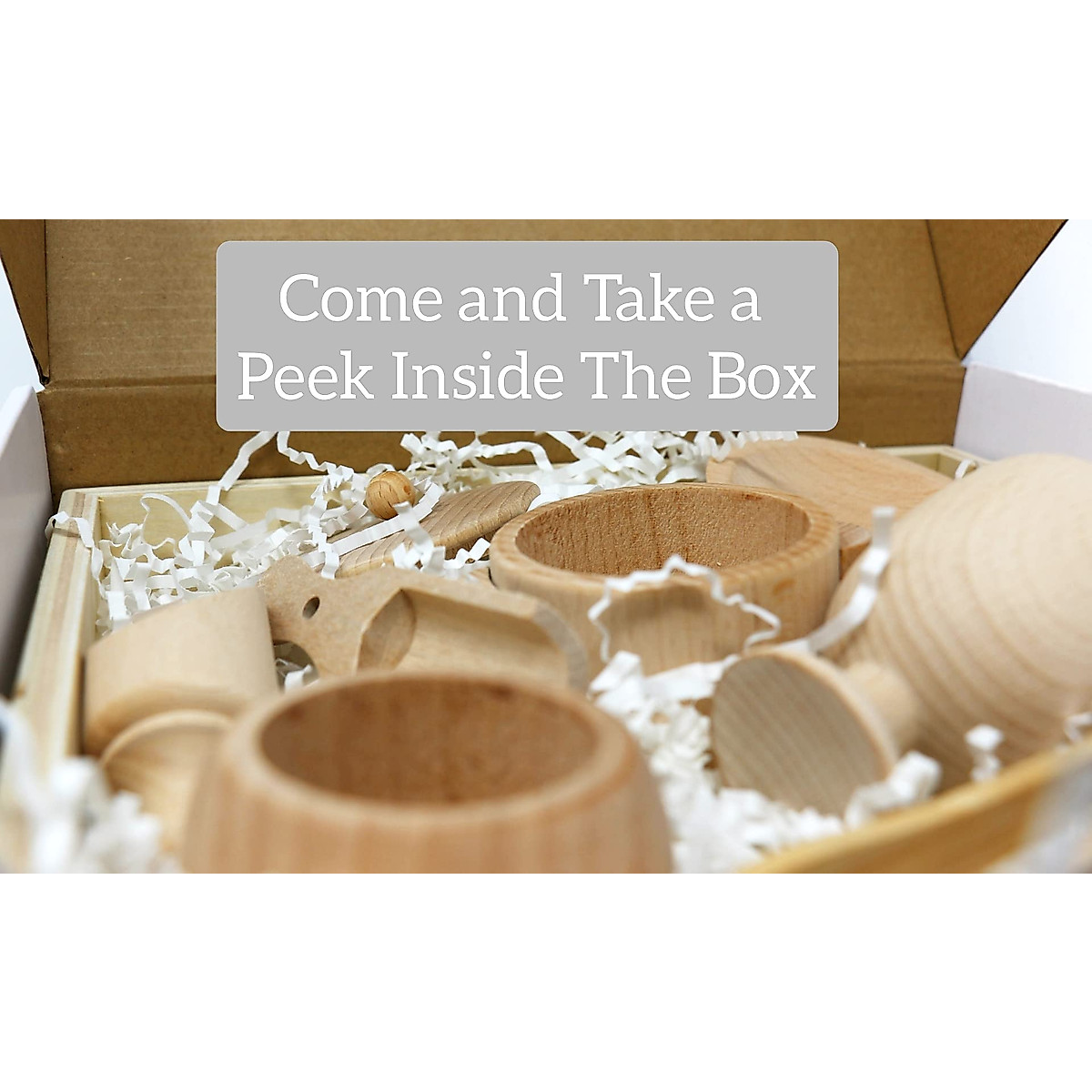 Play. Pretend. Learn. Montessori Toys for Toddlers. Wooden Tray Busy Board with 13 Sensory Toys and Educational Toys. Wooden Toy Play Kitchen Wooden Scoops. Toddler Toys for 3 Years+