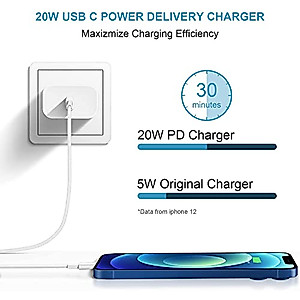 iPhone 14 13 12 11 Fast Charger [Apple MFi Certified] 20W PD Type C Power Wall Charger with 6FT Charging Cable Compatible iPhone 14/14 Max/14 Pro/13/13 Pro Max/12/12 Pro/12 Pro Max/11/11 Pro iPad