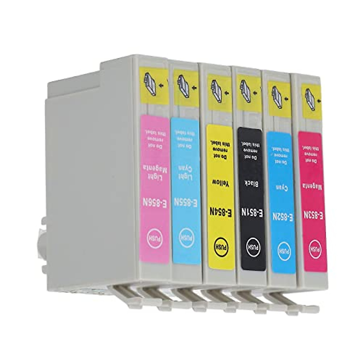Ink Cartridge BK C M Y LC LM 6 Colors Printing Accessory Part Clear Printing Large Capacity Broad Utility for Photo Paper Document (T0851N/T0852N/T0853N/T0854N/T0855N/T0856N)