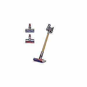 Dyson V8 Absolute Cordless Stick Vacuum Cleaner: Bagless, HEPA Filter, Telescopic Handle, Rotating Brushes, Battery Operated, Portable, Up to 40 Min Runtime + Clean & Carry Kit, Yellow