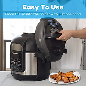 Lid Stand Lid Holder Accessories Compatible with Ninja Foodi Pressure Cooker and Air Fryer 6.5 Quart and 8 Quart, By Sicheer