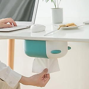 WISELADY Cute Bear Shape Wall Mounted Tissue Box, Cartoon Shape Tissue Box, Suitable for Bathroom Vanity, Bedside Table, Office, Kitchen (Brown,Medium)