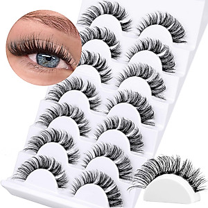 Lash Cluster False Eyelashes Extension Wispy Individual Cluster Lashes Extension Natural Fluffy Eye Lashes Faux Mink Fake Eyelash Clusters Pack by GVEFETIEE