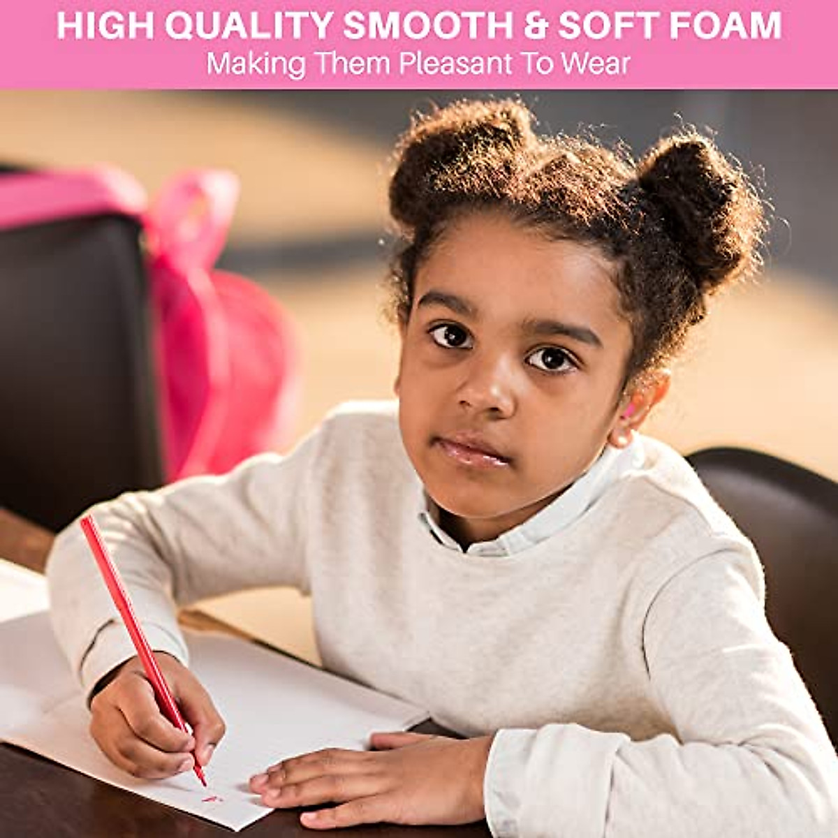 Foam Small Ear Plugs 50 Pair - 30dB for Small Ear Canal Noise Cancelling Disposable Soft for Kids Women Children Baby Toddler Side Sleepers Music Work Concert Airplane Bulk Ear Protection