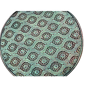 Red Carpet Studios 20176 Indoor/Outdoor Rustic Metal Plant Stands, Set of 3, Patina