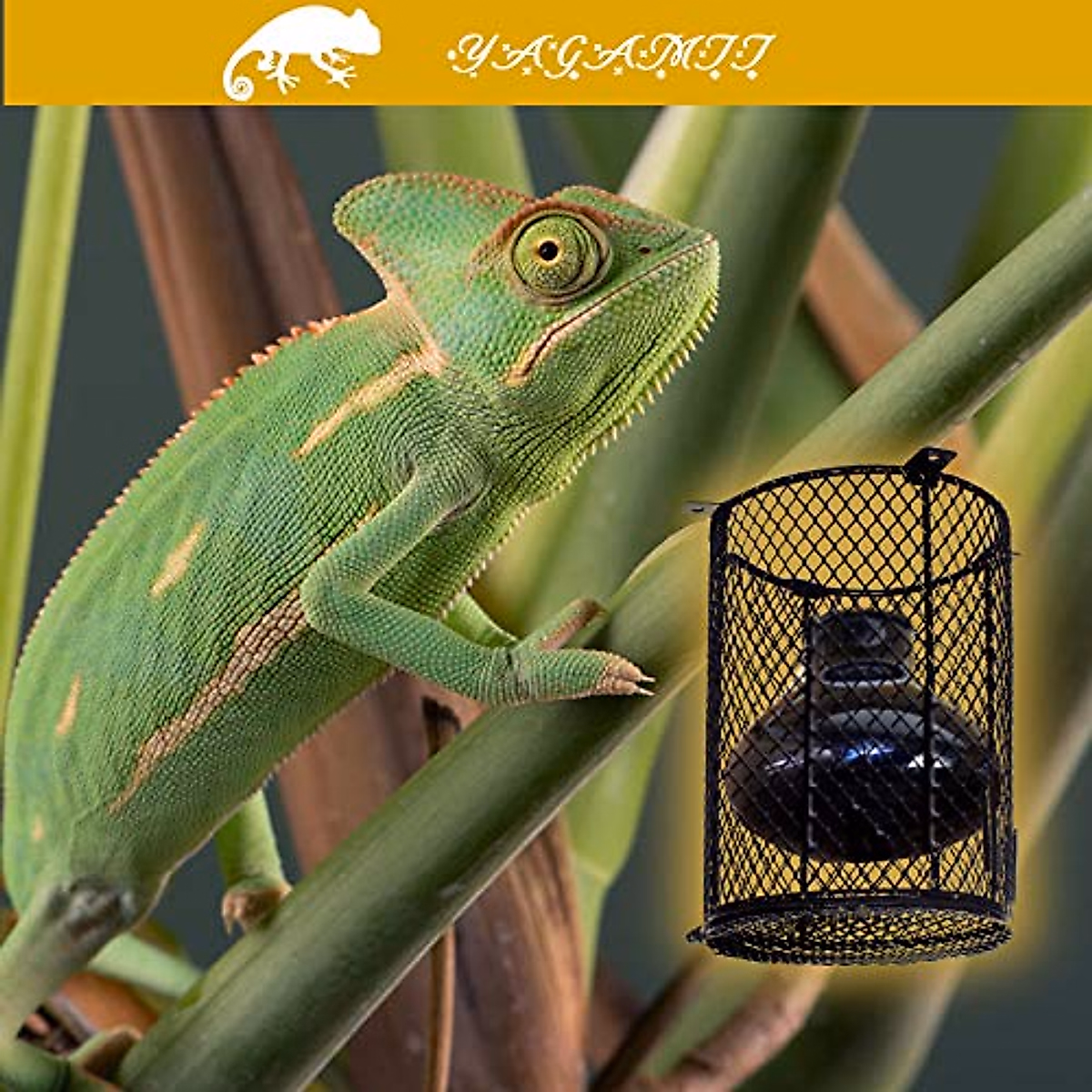Reptile Anti-Scald Lamp Covers Heater Guard for Cage,Lights Bulb Lampshades for Lizards Spider Scorpion Protection Reptiles Supplies Industrial Grade(Round-Medium)
