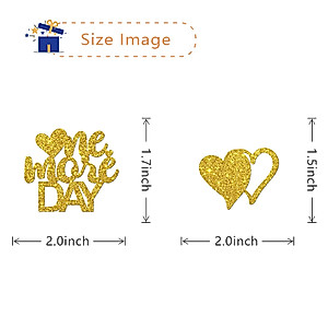 MonMon & Craft One More Day Cupcake Toppers/Wedding Rehearsal/Wedding Engagement Mr & Mrs Party Cupcake Dessert Decorations - Bridal Shower Cupcake Toppers Glitter 24 Pcs