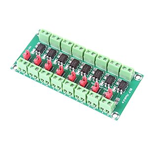 NOYITO PC817 8-Channel Optocoupler Isolation Board Voltage Converter Adapter Module 3.6-30V Driver Photoelectric Isolated Module