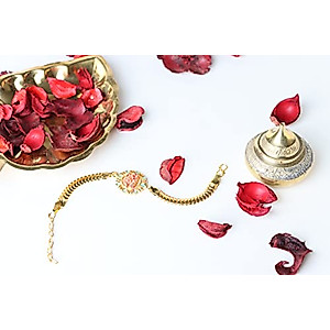 CHERKRAFT Rakhi for Brother Floral Fancy Rakhi Thread for Men/Boy Raksha Bandhan (Design 4, Standard)