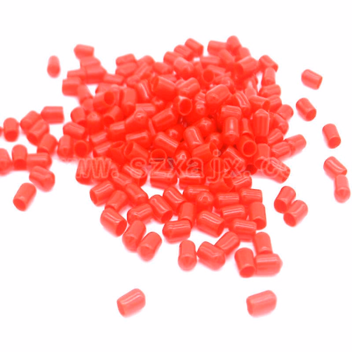 100pcs/lot 6mm Protective Cover Rubber Covers Dust Cap red for SMA Connector or Metal Tubes