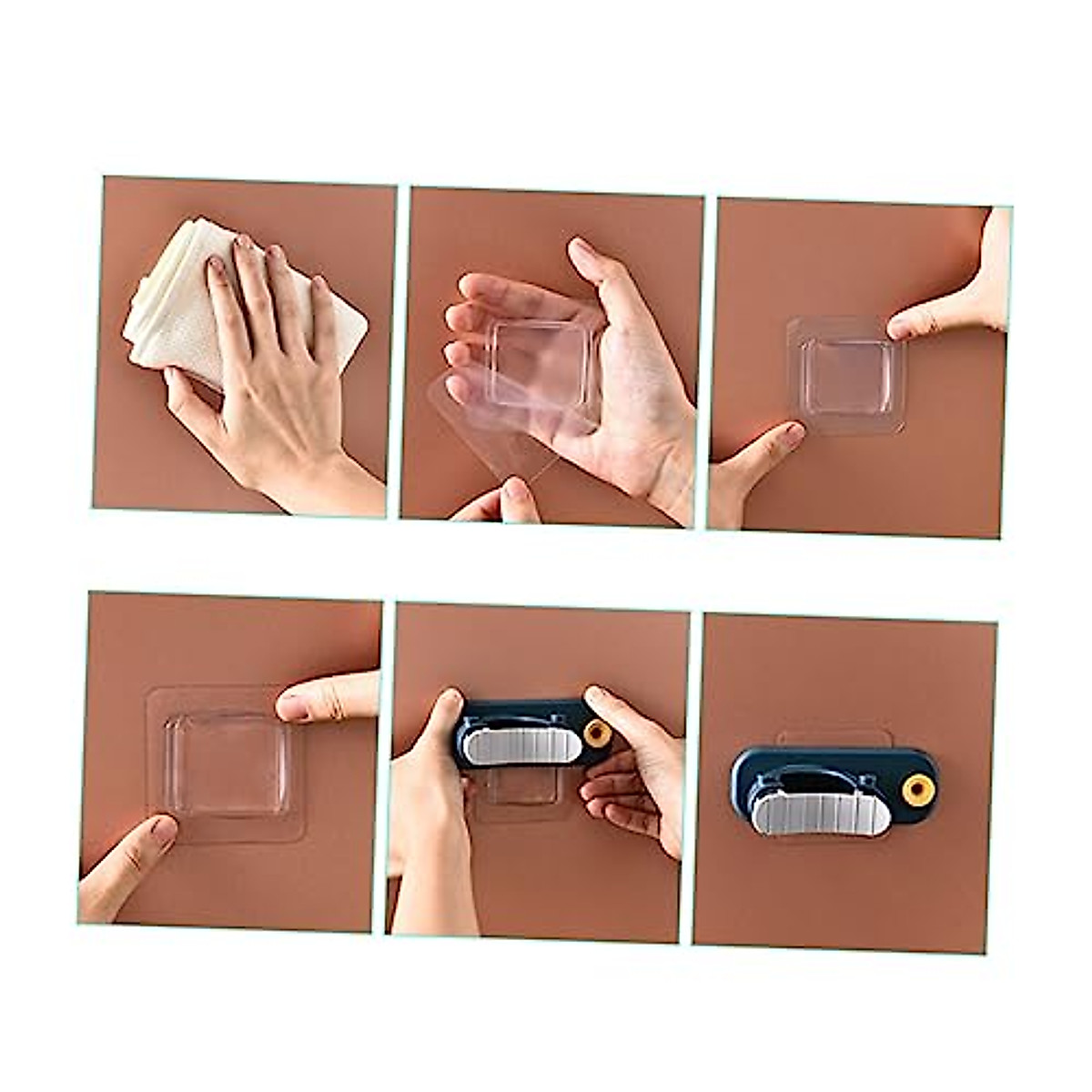 4pcs Mop Hanger Wall Mounted Clothes Mounted Mop Holder Wall Mounted Mop Holder Cleaning Tools Multi Hanger Storage Rack Brooms Broom Hooks Mop Broom Holder Broom Organizer Yellow TOKIDNY