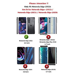 for Motorola Edge 2022 Case, Moto Edge 2022 Case with HD Screen Protector, Fashion Non-Slip Shock-Absorption Flexible TPU Bumper Soft Rubber Protective Phone Case Cover for Motorola Edge 2022, Black