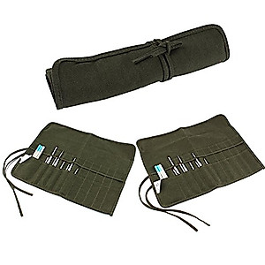 Paint Brush Holder, 22 Slots Paint Brush Storage Artist Paint Brush Organizers, 14 Inches Canvas Pouch Brush Roll-Up Bag Paint Brushes Case for Acrylic Oil Watercolor Gouache Draw Pen Brushes Case