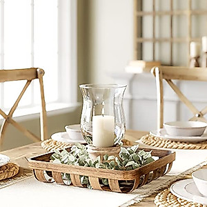 Barnyard Designs Tobacco Baskets Rustic Vintage Farmhouse Nesting Trays, Set of 3