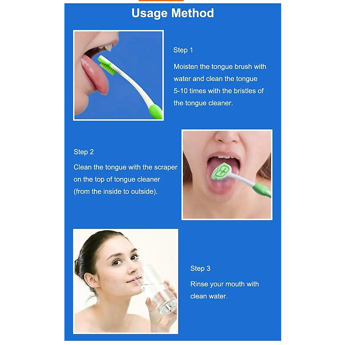 5 Pack Tongue Scraper Brush, Tongue Scraper, Tongue Cleaner, Tongue Brush, Tongue Scraper Cleaner, Tongue Brushes, Helps Fight Bad Breath, 5 Tongue Scrapers