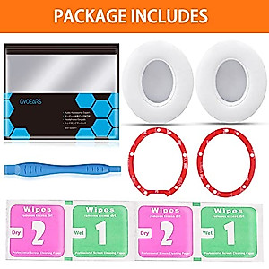 GVOEARS Replacement Ear Pads for Beats Studio 3, Ear Cushions for Beats Studio 2&Studio 3 Wired & Wireless Not Fit Beats Solo On-Ear Headphone with Stronger 3M Adhesive Tape Thicker Memory Foam