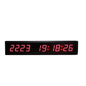 AZOOU 1.8" 10 Digits LED Days Countdown Timer Count up to 10000 Days Digital Countdown Clock with Ir Remote Control Red Color